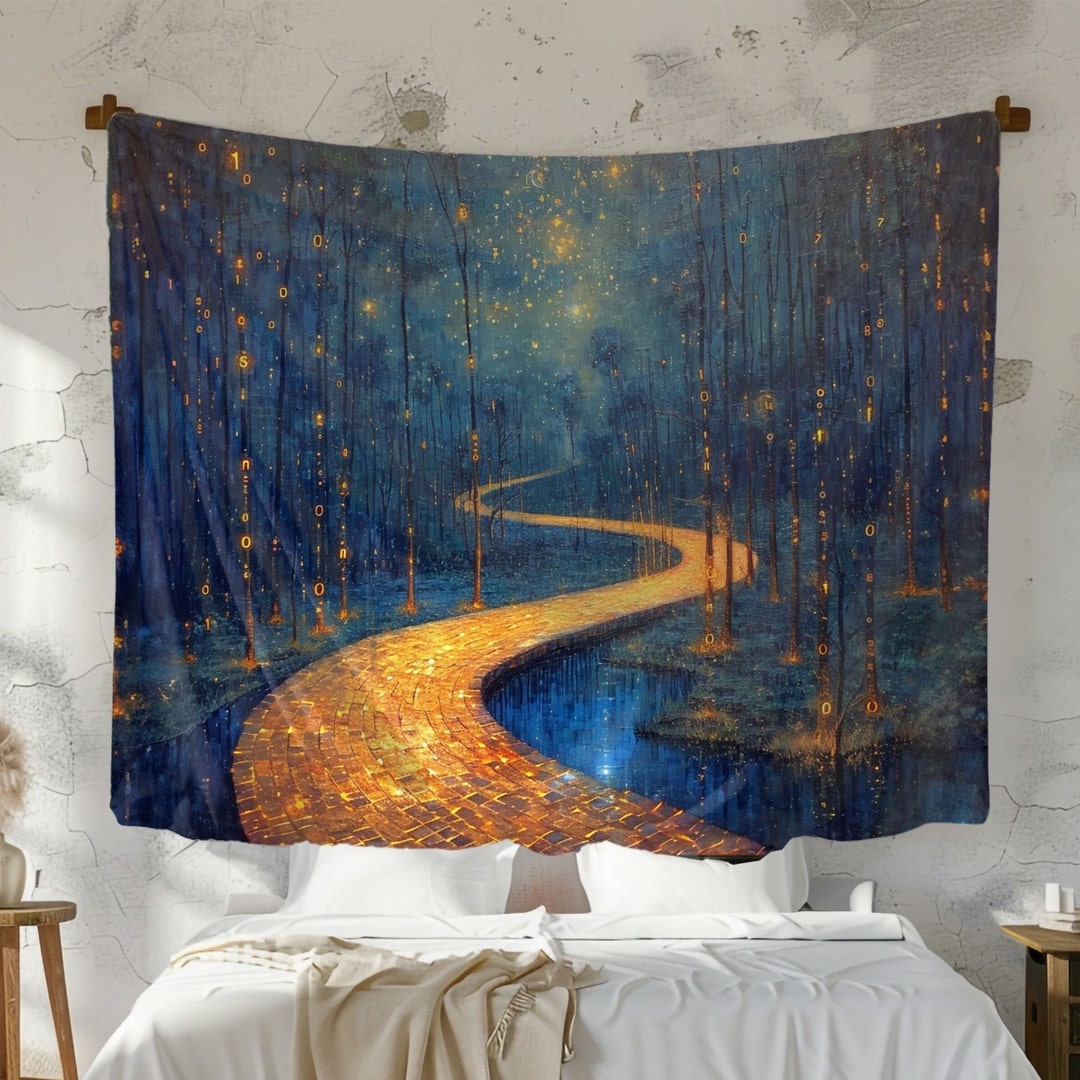 Enchanted Forest Path Tapestry Art Fantasy Forest Wall Art Enchanted ...