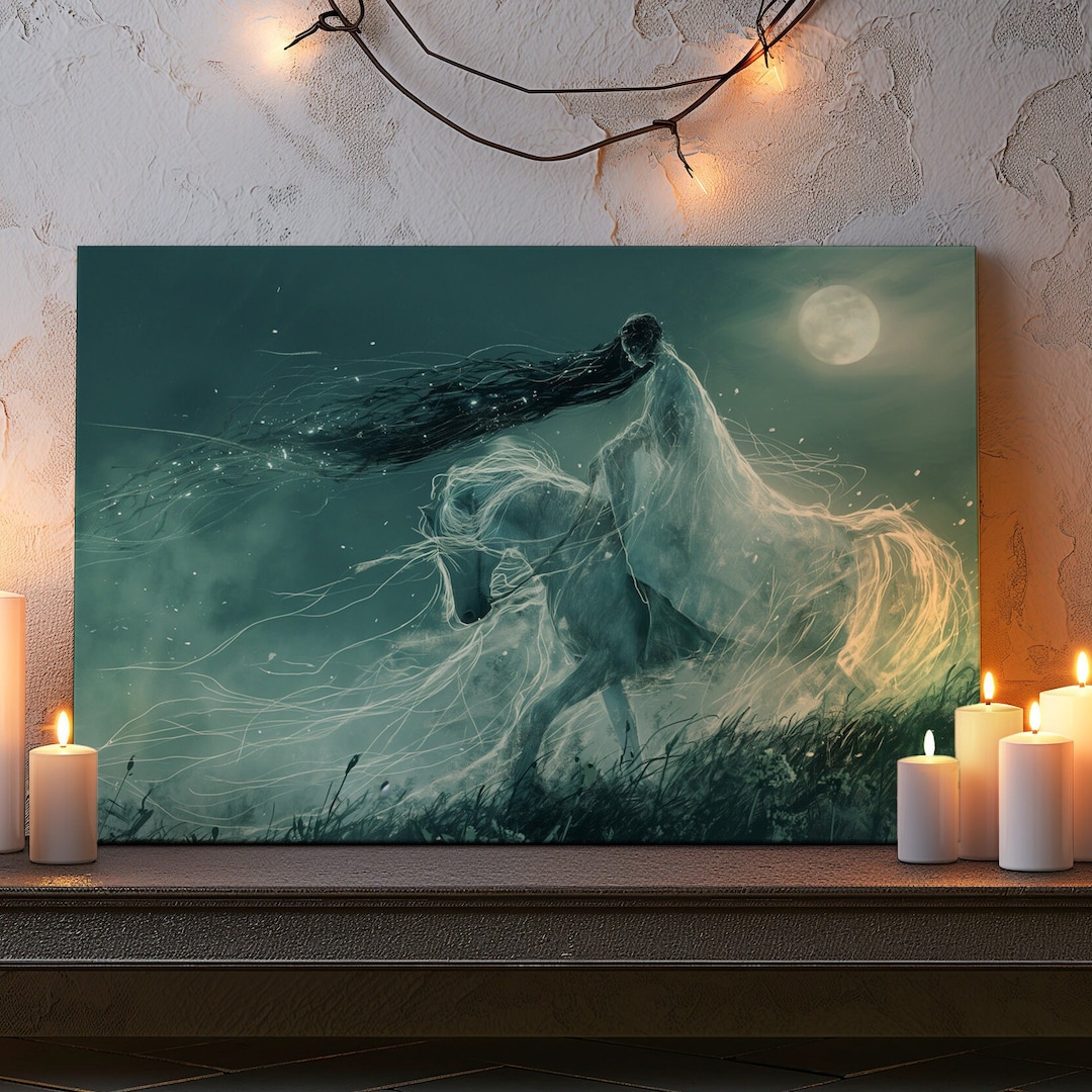Nott Norse Goddess Canvas Goddess of the Night Nott Wall Art Norse ...