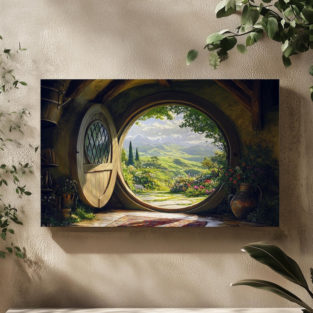 Hobbit House Entrance Canvas Art Hobbit Canvas Art Decor Fantasy ...