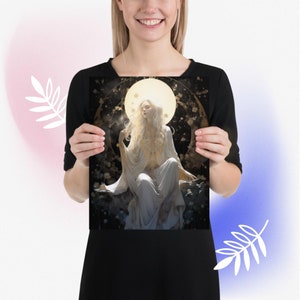 Selene, Goddess of the Moon Matte Print, Moon Goddess Wall Art ...