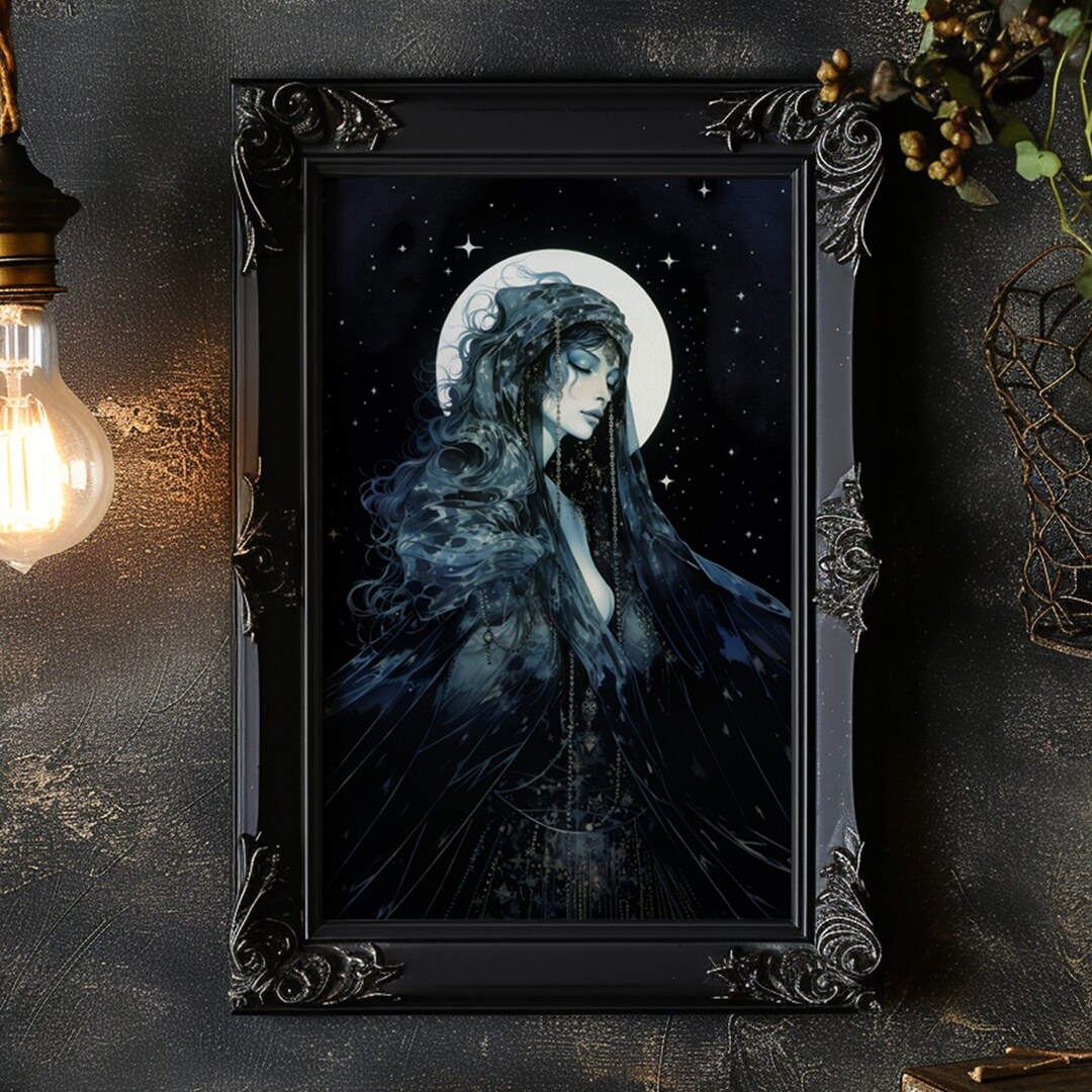 Nyx Goddess of Night Matte Poster Night Goddess Nyx Greek Goddess Nyx ...