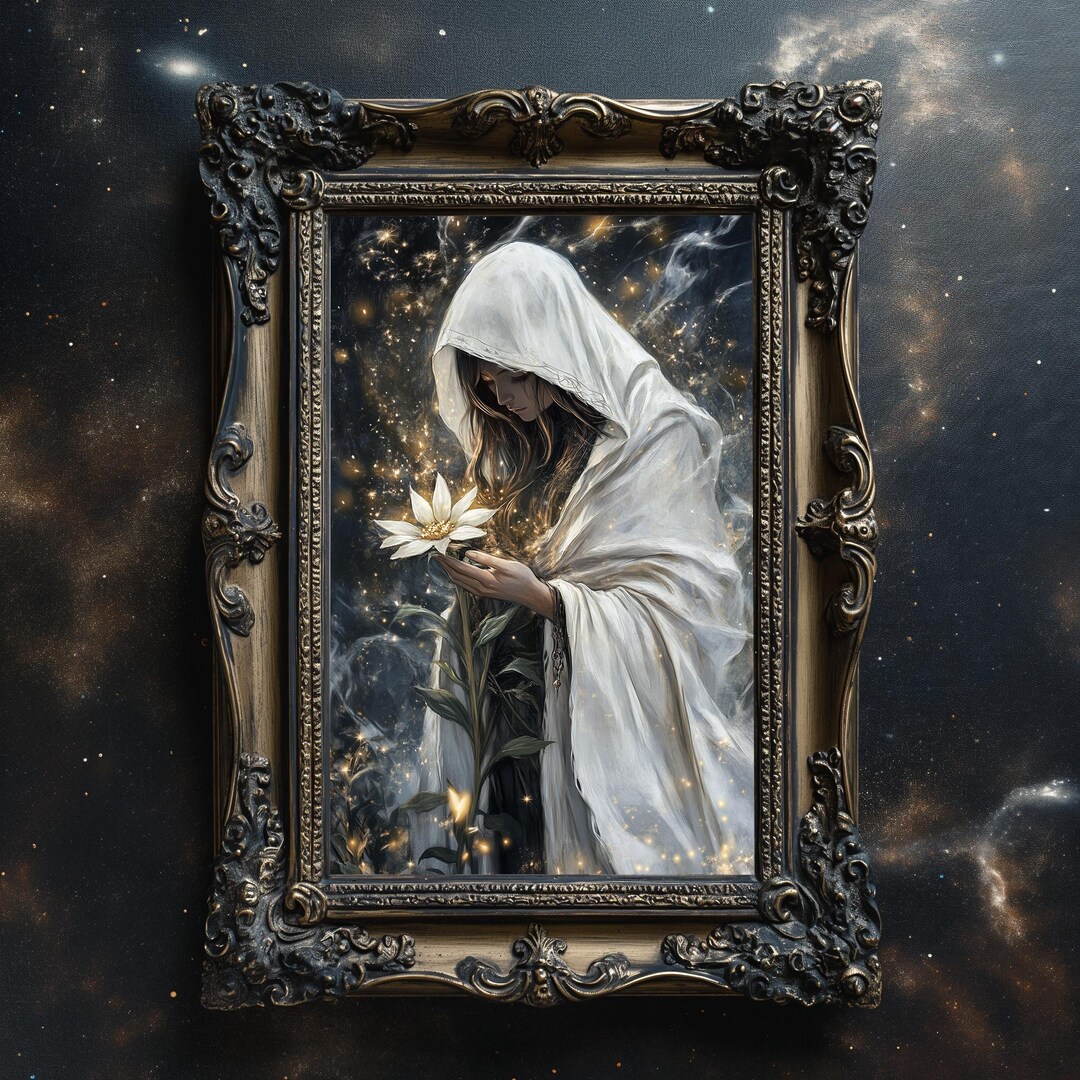 The Healer Matte Print Fantasy Wall Decor Matte Print White Mage Print ...