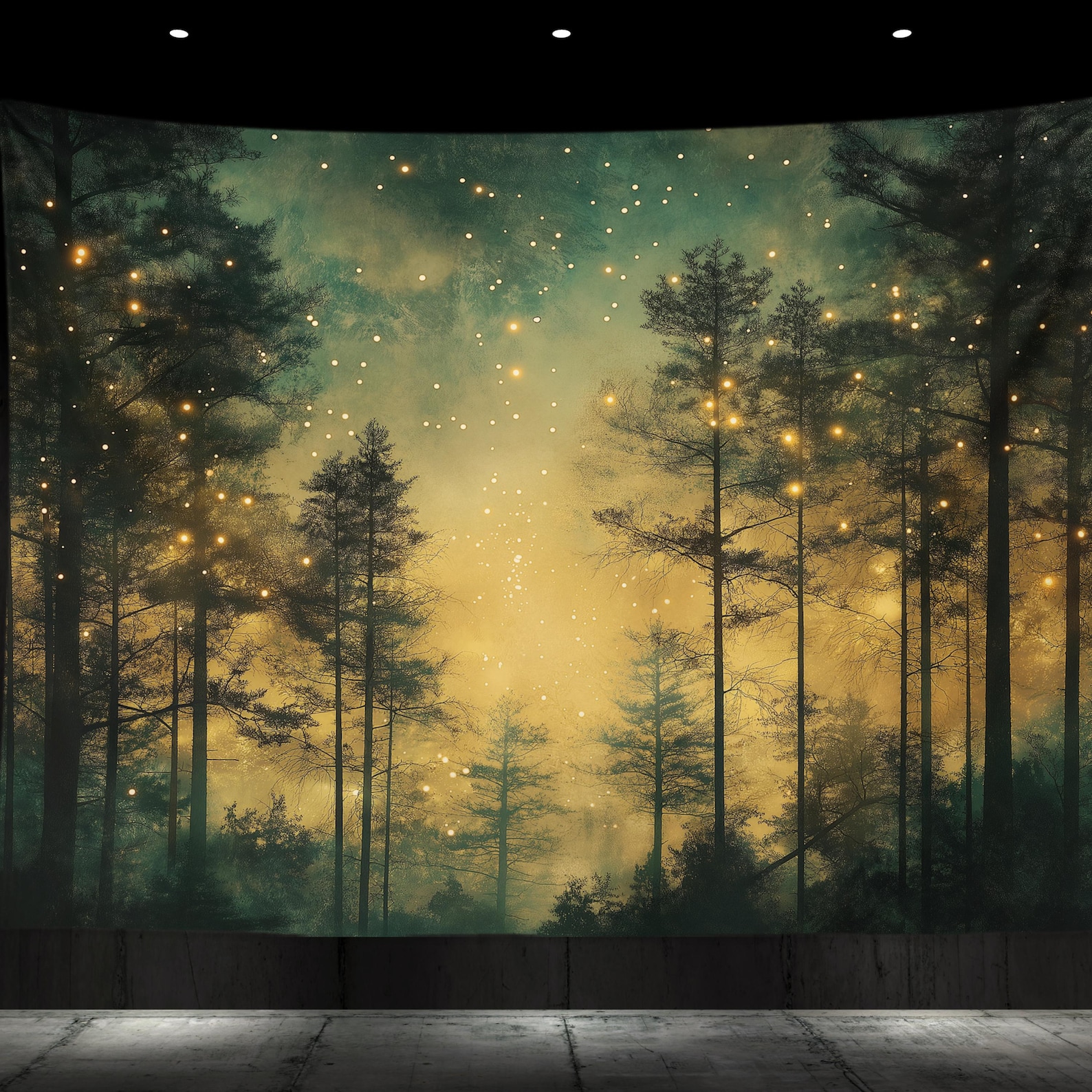 Enchanted Fantasy Forest Tapestry Fantasy Twilight Nature Tapestry Wall ...