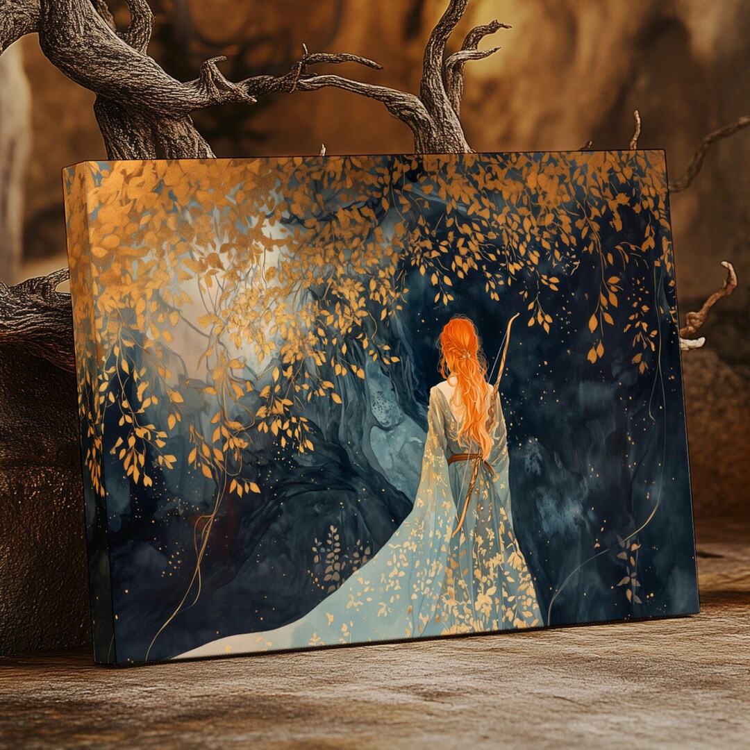 Artemis Goddess Canvas Art Greek Mythology Wall Decor Moonlit Huntress ...
