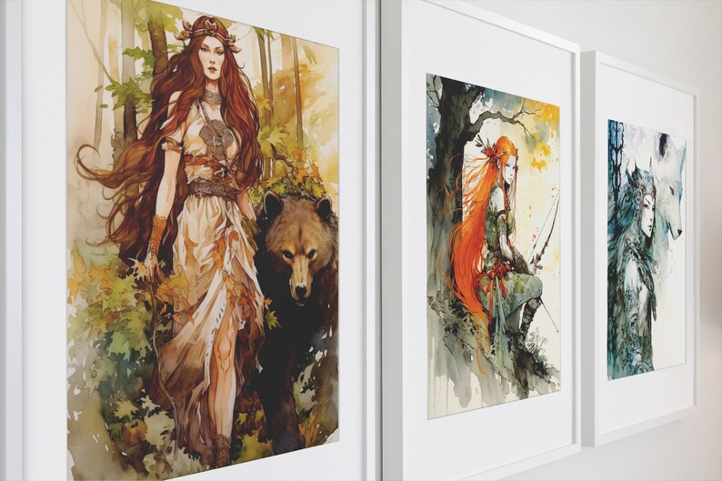 Artio Celtic Goddess of the Wilderness Poster Print Celtic - Etsy