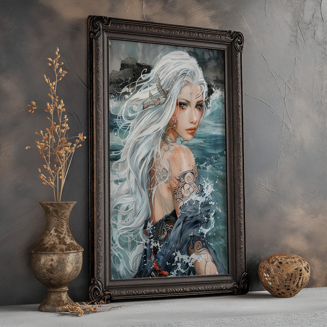 Ran Norse Goddess of the Sea Matte Print Norse Goddess Mythology Art ...