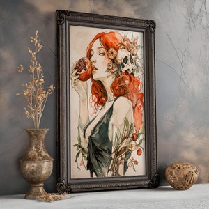 Persephone Goddess of the Underworld Matte Print Persephone With ...