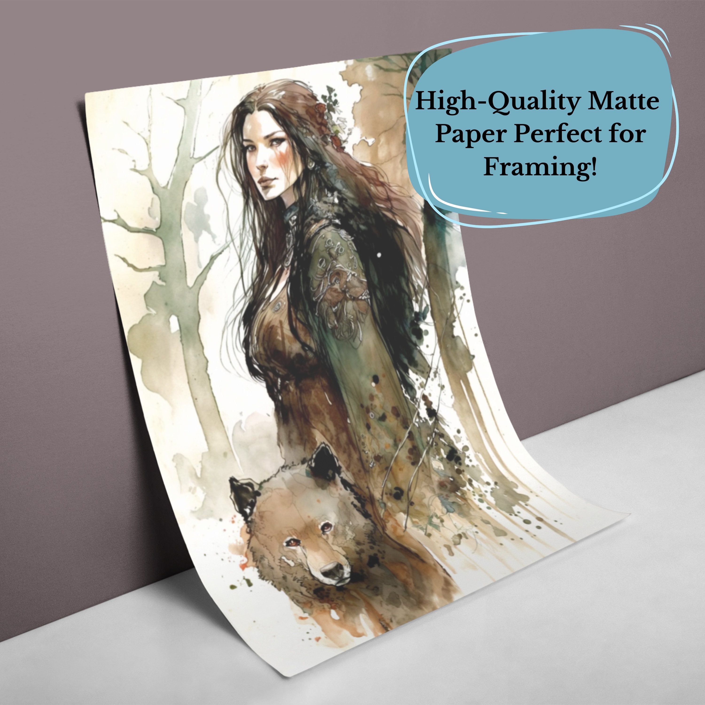 Artio Celtic Goddess of the Wilderness Poster Print Celtic Bear Goddess ...