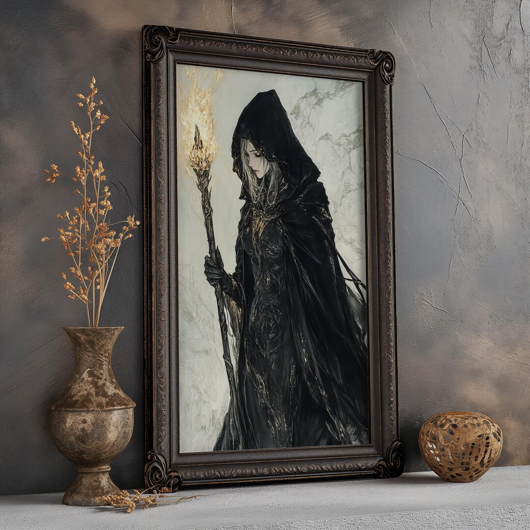 The Mage Quality Matte Print Dark Fantasy Wall Decor Fantasy Style Wall ...
