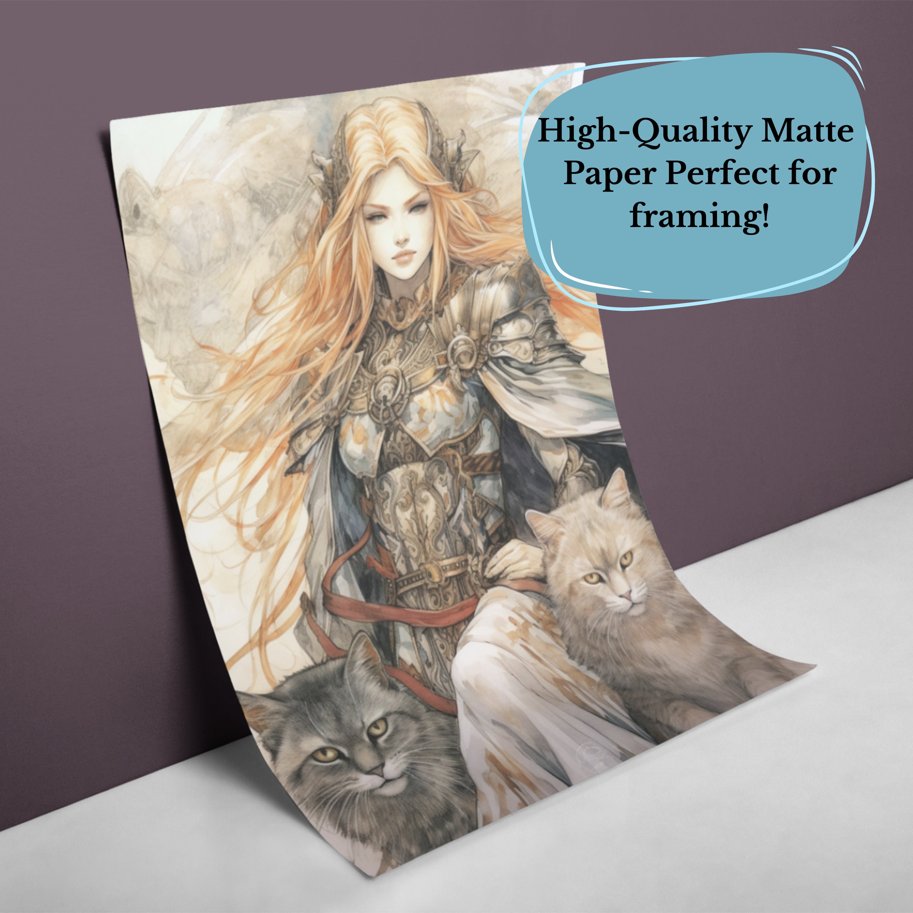 Freya Norse Queen of the Valkyries Poster Wall Decor Japanese - Etsy