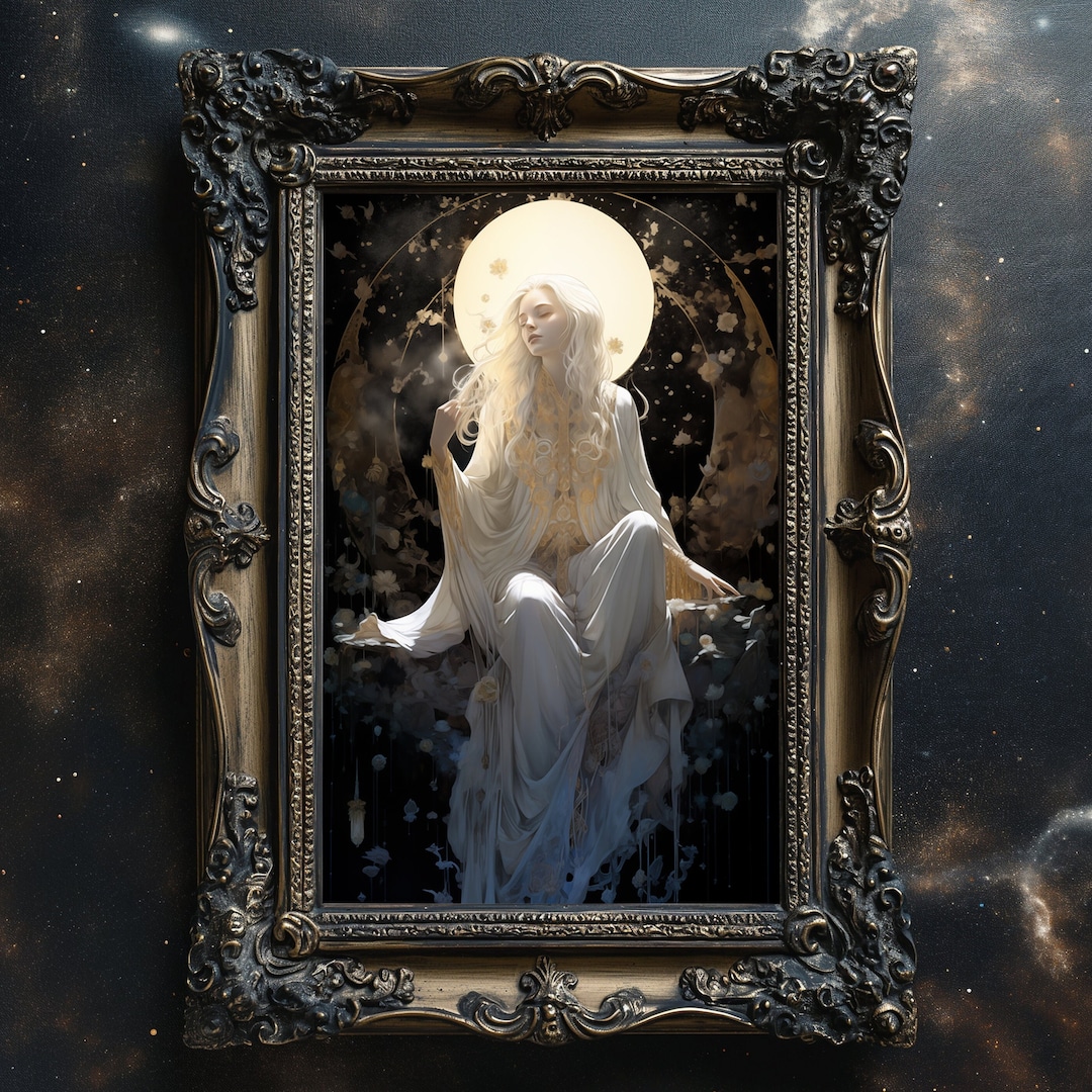 Selene, Goddess of the Moon Matte Print, Moon Goddess Wall Art ...