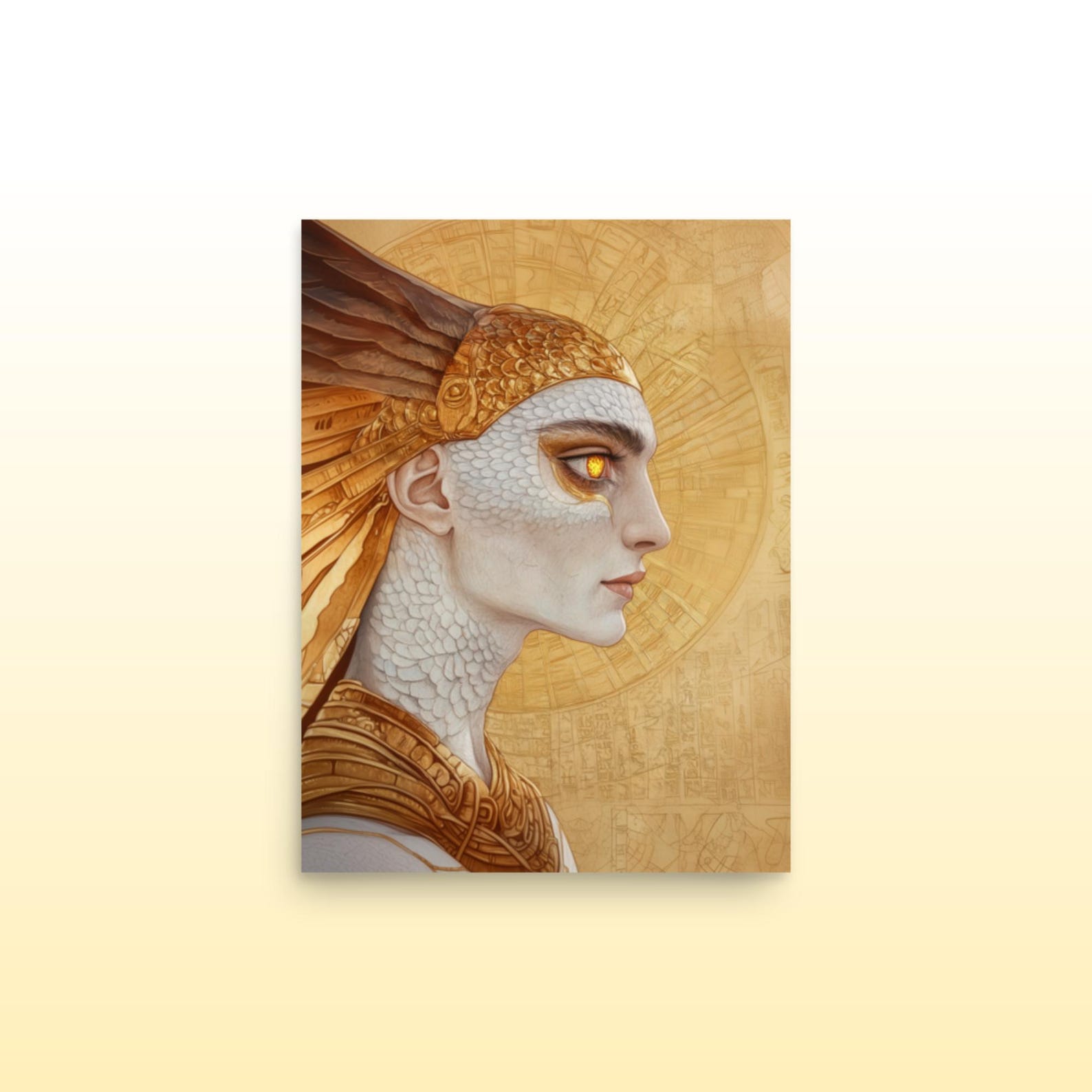 Ra Egyptian Sun God Portrait Matte Print Egyptian God of Sun Art ...