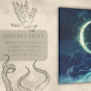 Mani Norse Goddess of the Moon Canvas, Norse Goddess Wall Decor, Moon ...