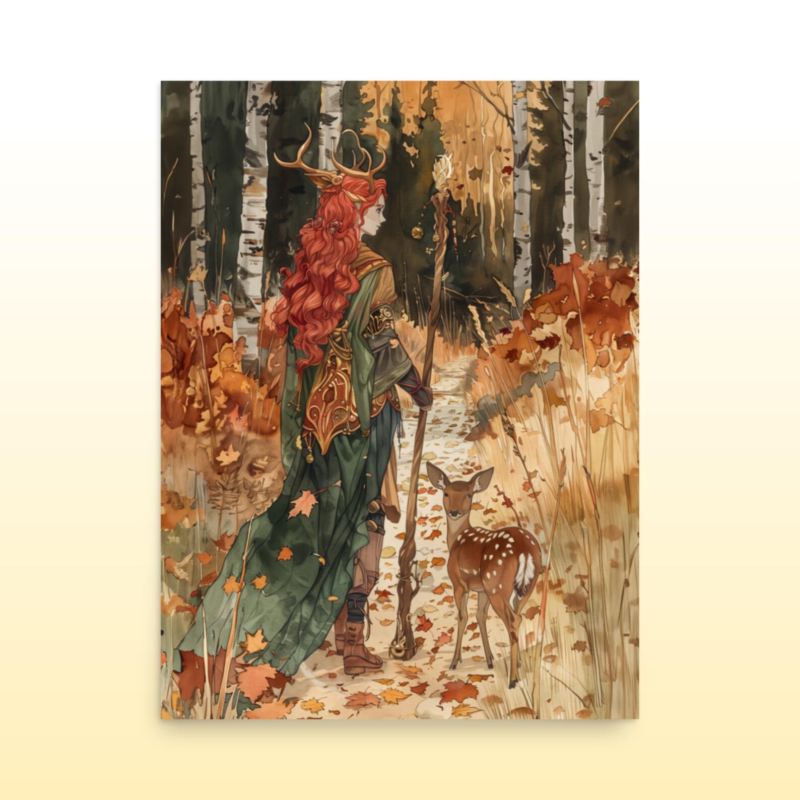 Elen of the Ways Matte Print Welsh Goddess Poster Print Welsh Goddess ...
