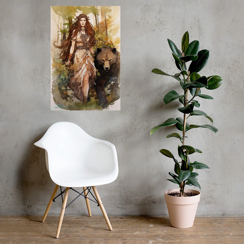 Artio Celtic Goddess of the Wilderness Poster Print Celtic - Etsy