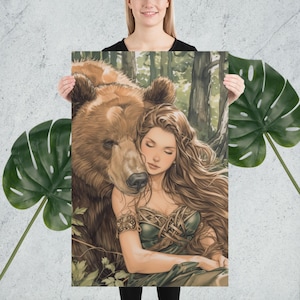 Artio Celtic Goddess of the Wilderness Poster Print Celtic Bear Goddess ...