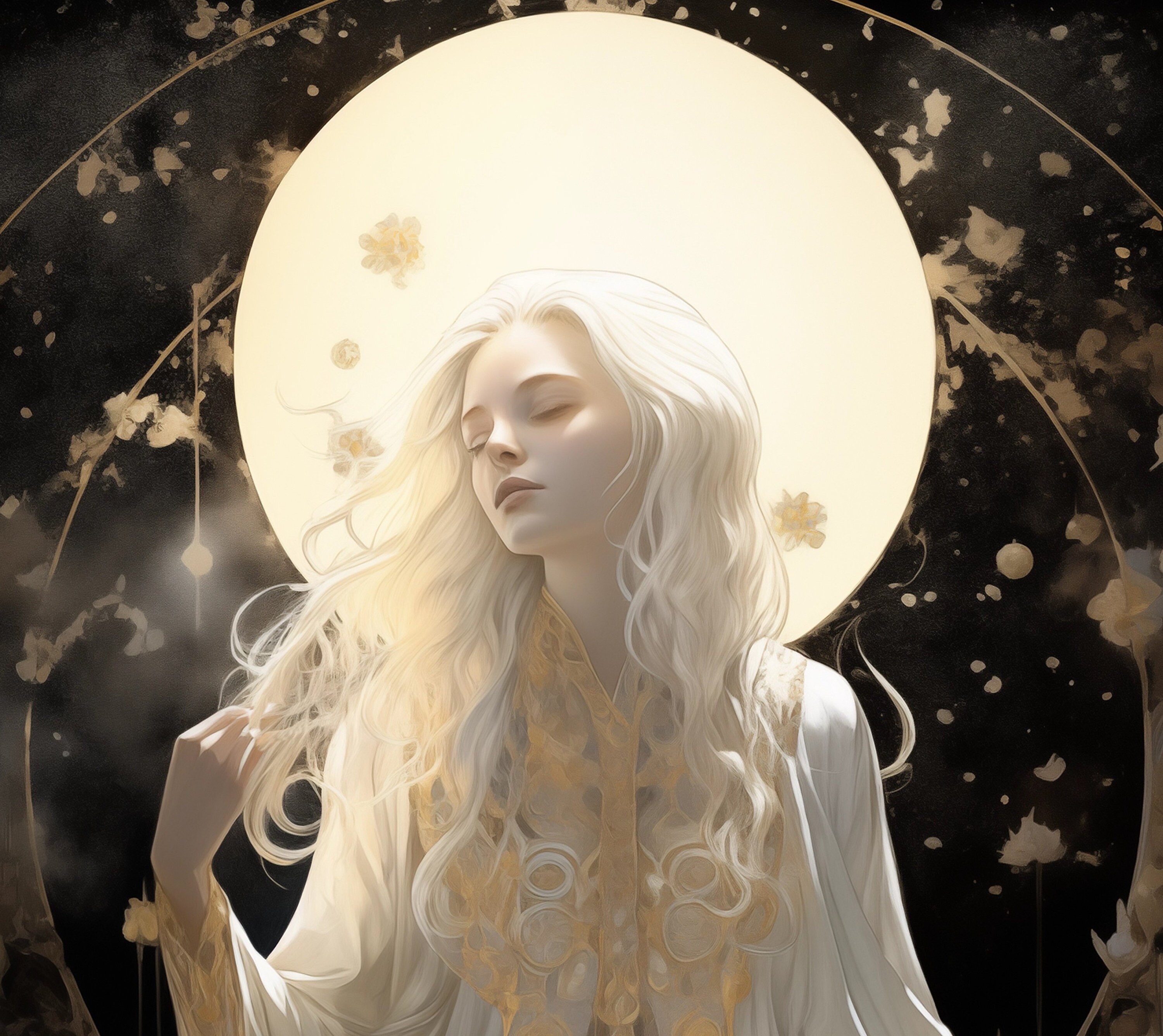 Selene, Goddess of the Moon Matte Print, Moon Goddess Wall Art ...
