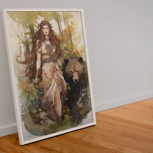 Artio Celtic Goddess of the Wilderness Poster Print Celtic - Etsy