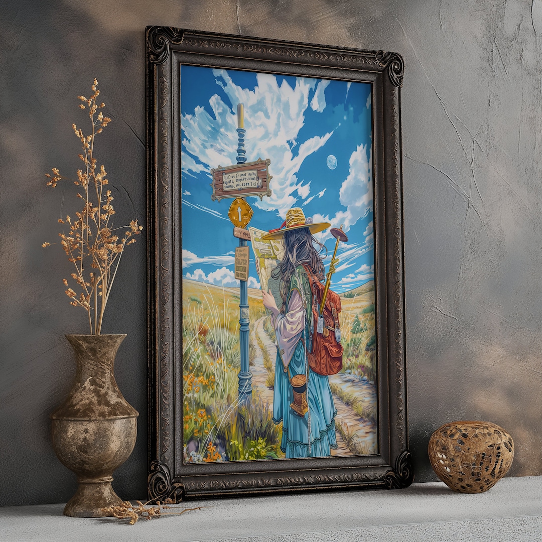 The Wandering Nomad Matte Print Fantasy Adventure Print Engineer Girl ...