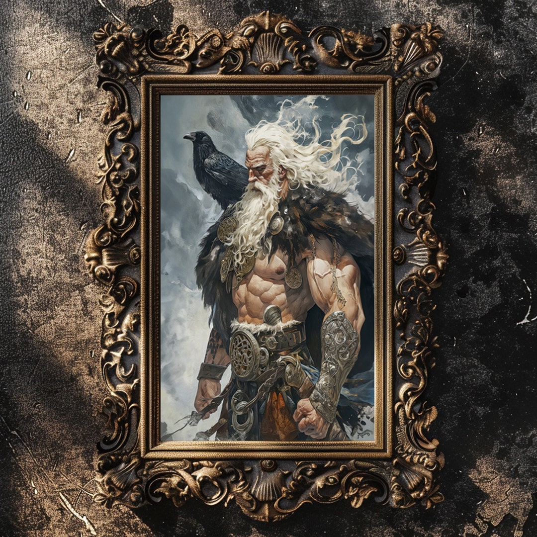 Norse God Odin Print Odin the All Father Matte Print Norse Mythology ...