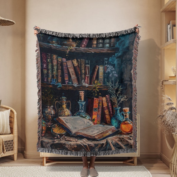 Library Blanket - Etsy