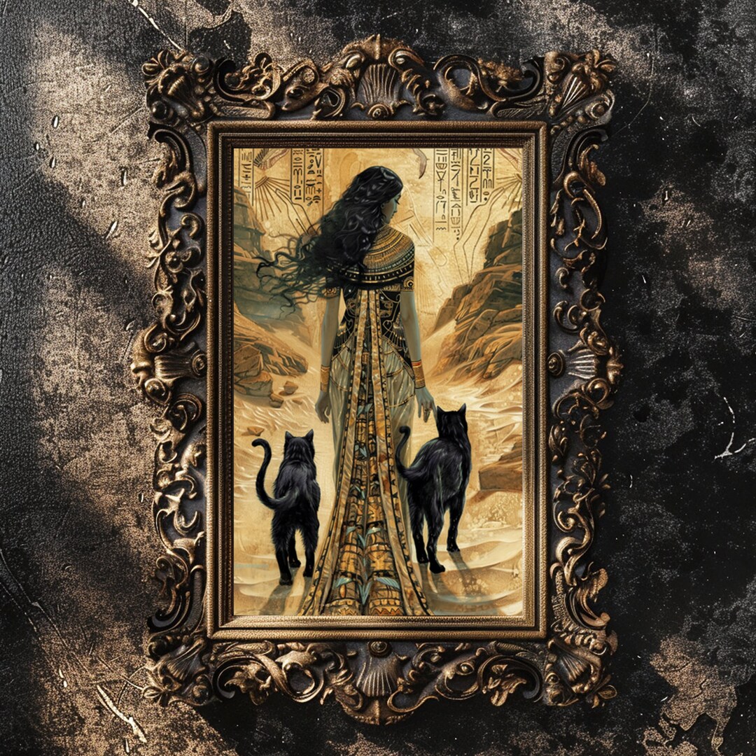 Bastet, Egyptian Goddess of Cats Print, Egyptian Goddess Print ...