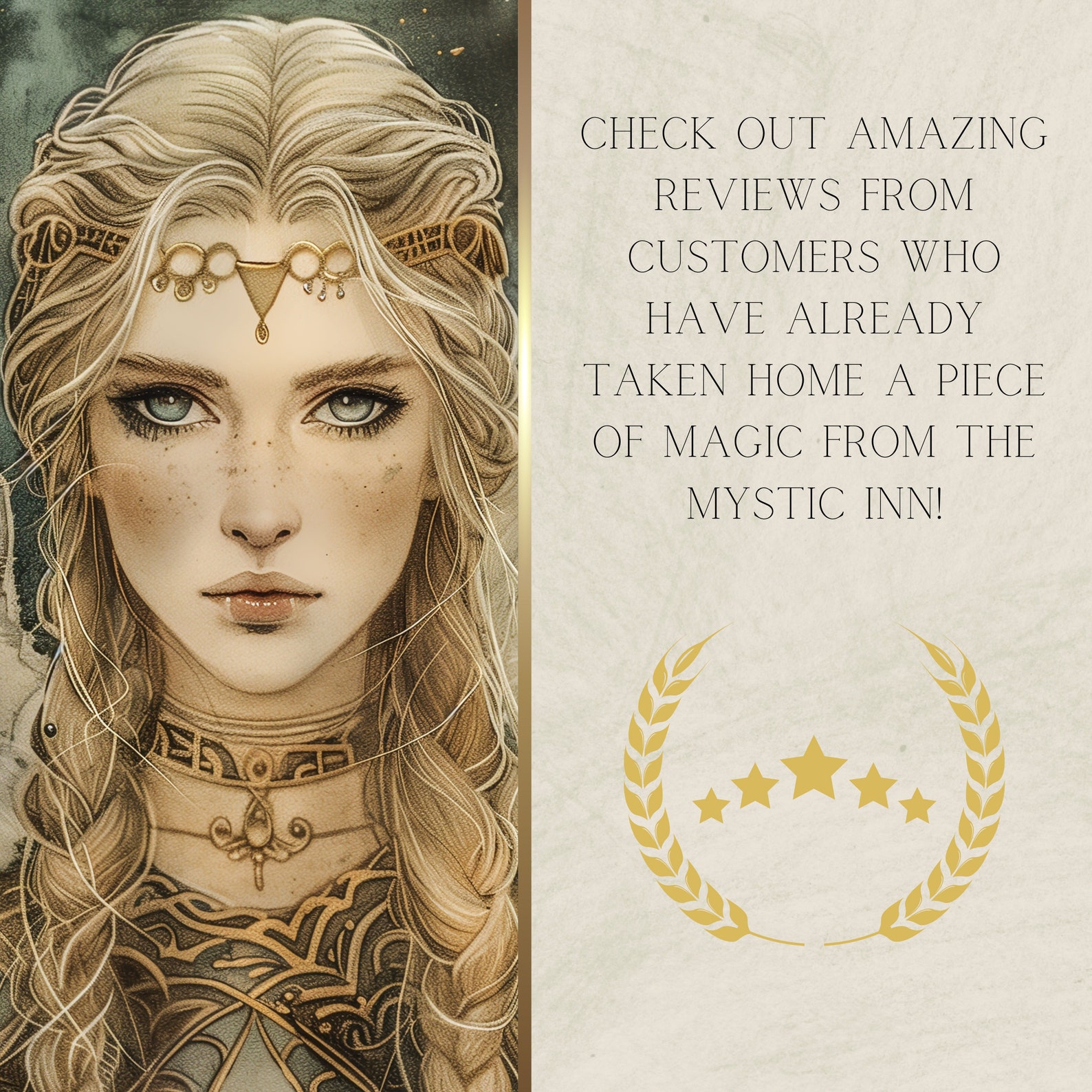 Freya, Norse Queen of the Valkyries Poster Wall Decor Japanese Water ...