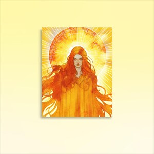 Sol Norse Goddess of the Sun Print, Norse Goddess Wall Decor, Sun ...
