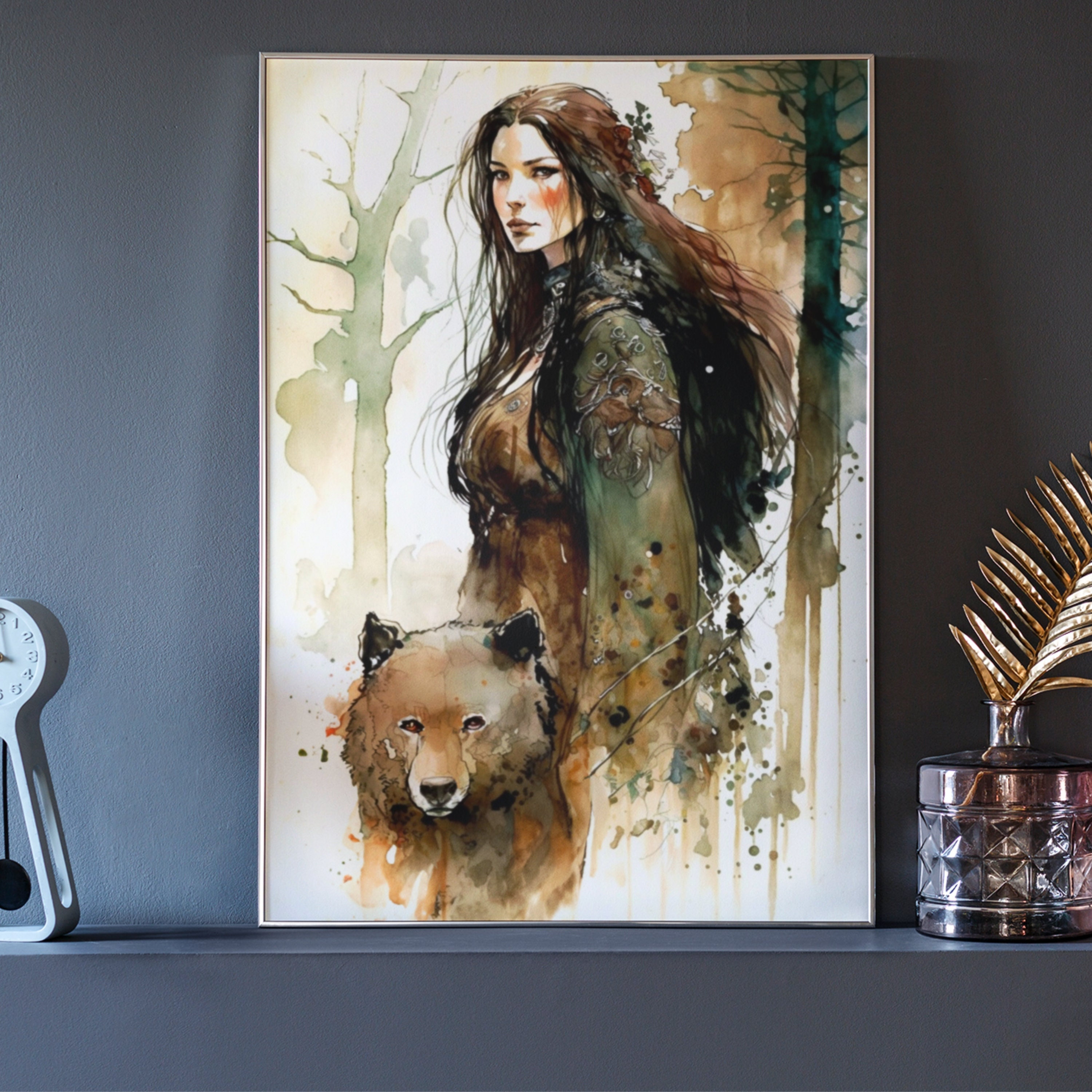Artio Celtic Goddess of the Wilderness Poster Print Celtic Bear Goddess ...