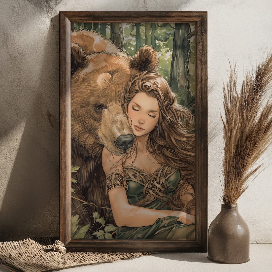 Artio Celtic Goddess of the Wilderness Poster Print Celtic Bear Goddess ...