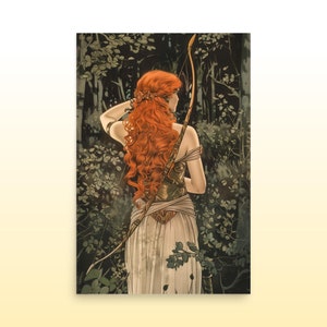 Goddess Artemis Botanical Matte Print Greek Goddess Artemis Print ...
