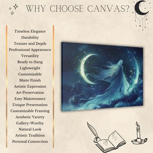 Mani Norse Goddess of the Moon Canvas, Norse Goddess Wall Decor, Moon ...