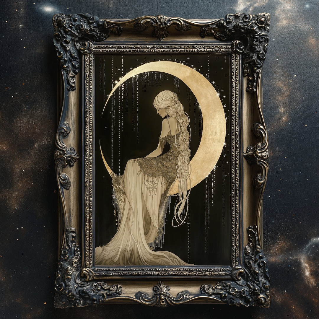Selene Goddess of the Moon Matte Print Greek Goddess of the Moon Wall ...