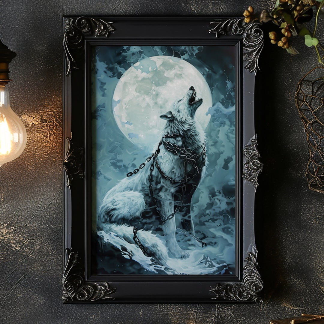 Fenrir Broken Chains Matte Print Norse God Fenrir Mythology Wall Decor ...