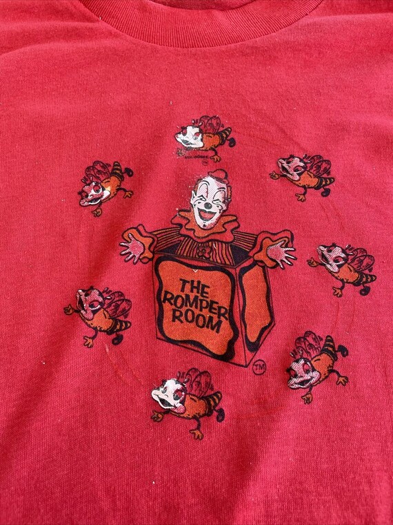 Vintage 1973 Romper Room Mr. Dobee Cartoon Tshirt Red… - Gem