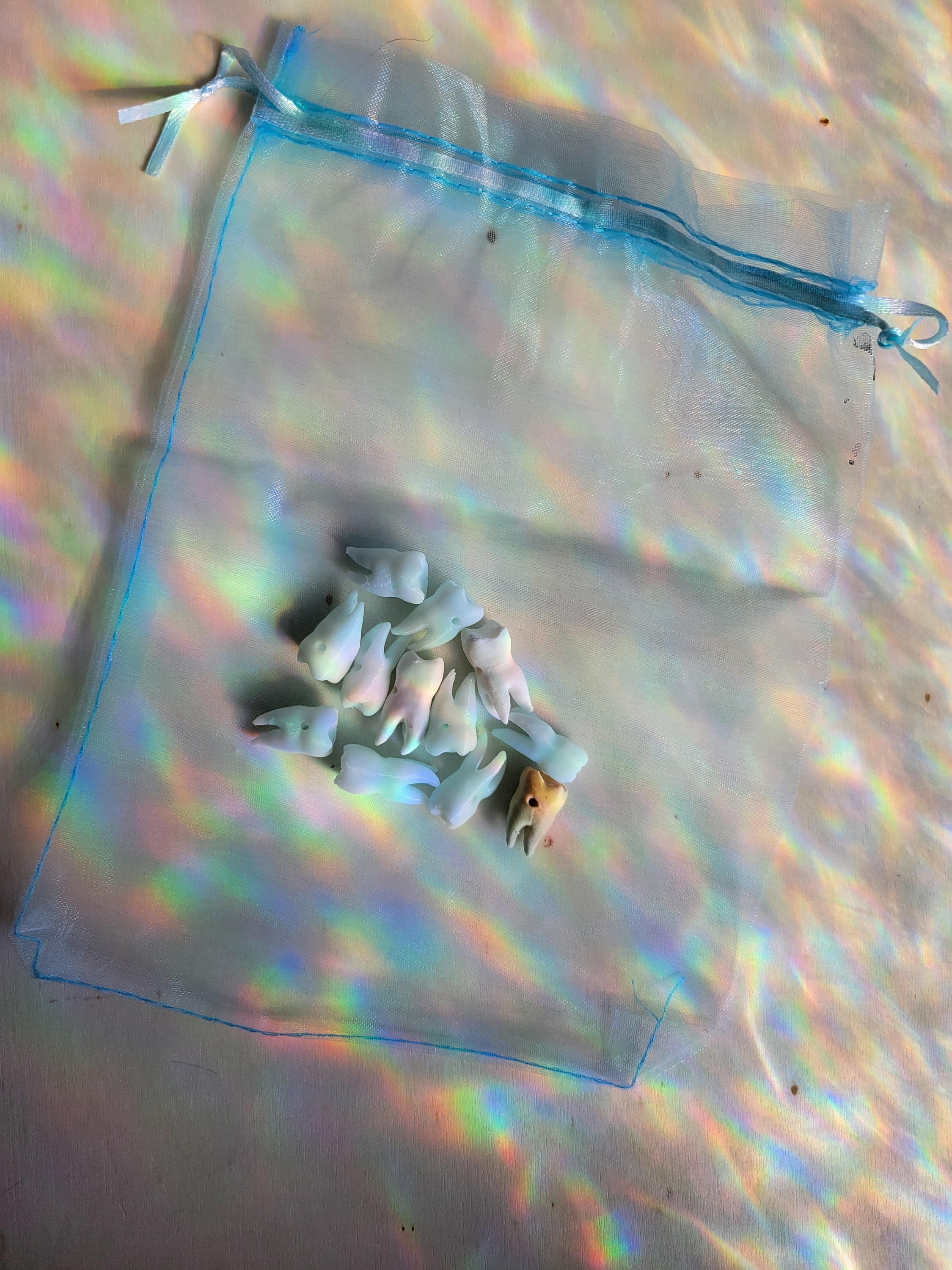 Plastic Human Teeth Bead Set Spooky 3D Printed Halloween Molar & Canine ...