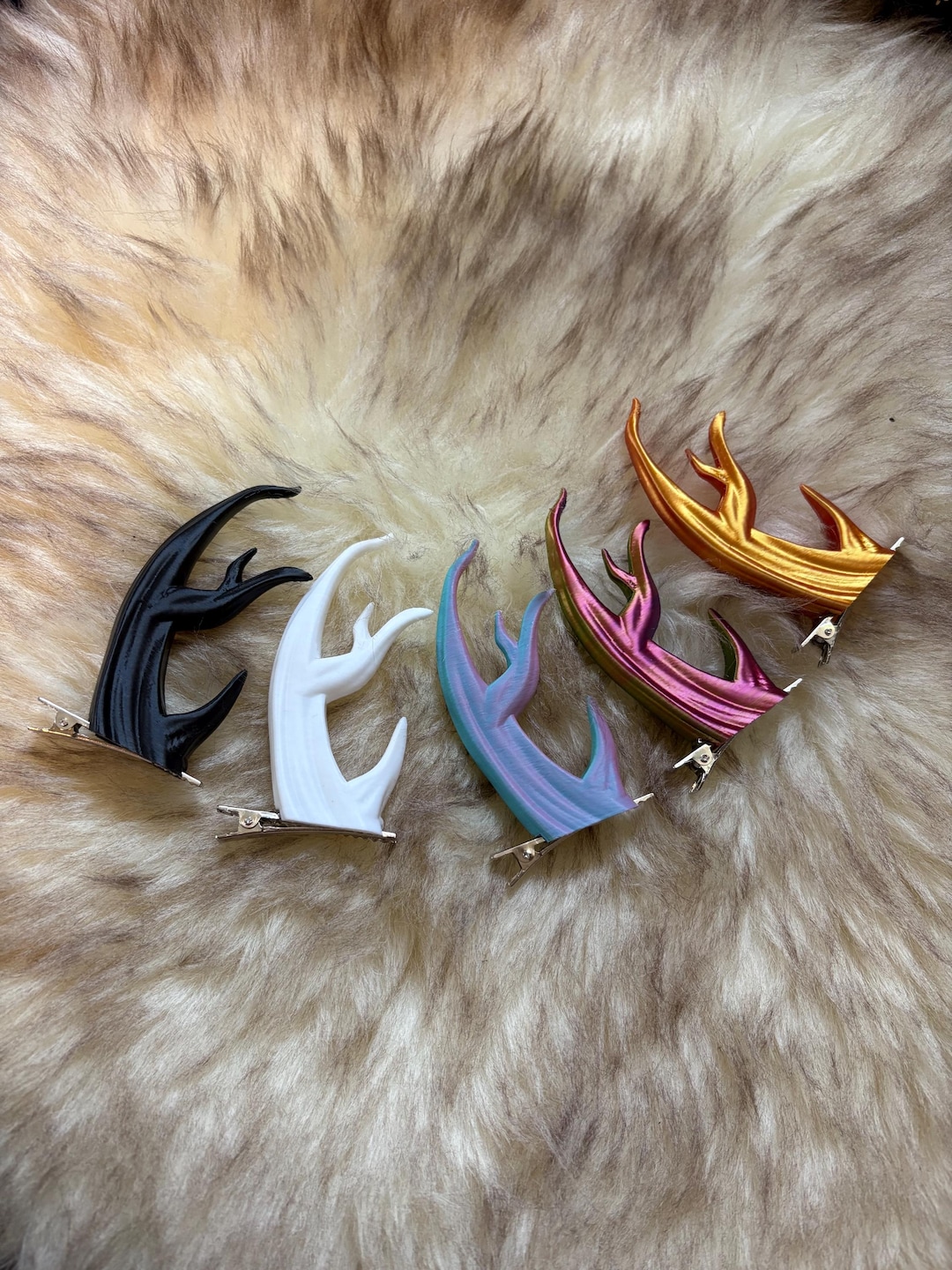 Antler Hair Clip Set: Cosplay, Costume, Fae Rennisance Fashion ...
