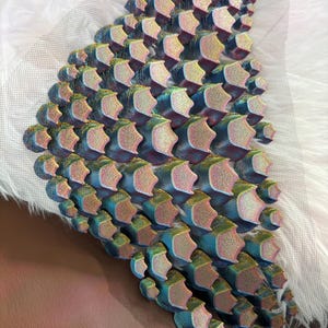 3D Mermaid or Merman Triangle Panel PLA Filament Printed Scales on Mesh ...