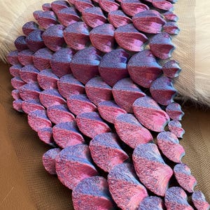 3D Mermaid or Merman Triangle Panel PLA Filament Printed Scales on Mesh ...