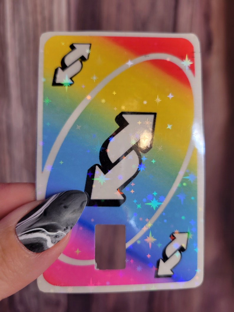 Holographic Uno Reverse Debit Card Skins - Etsy