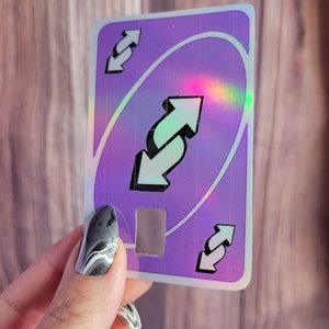 Holographic Uno Reverse Debit Card Skins - Etsy