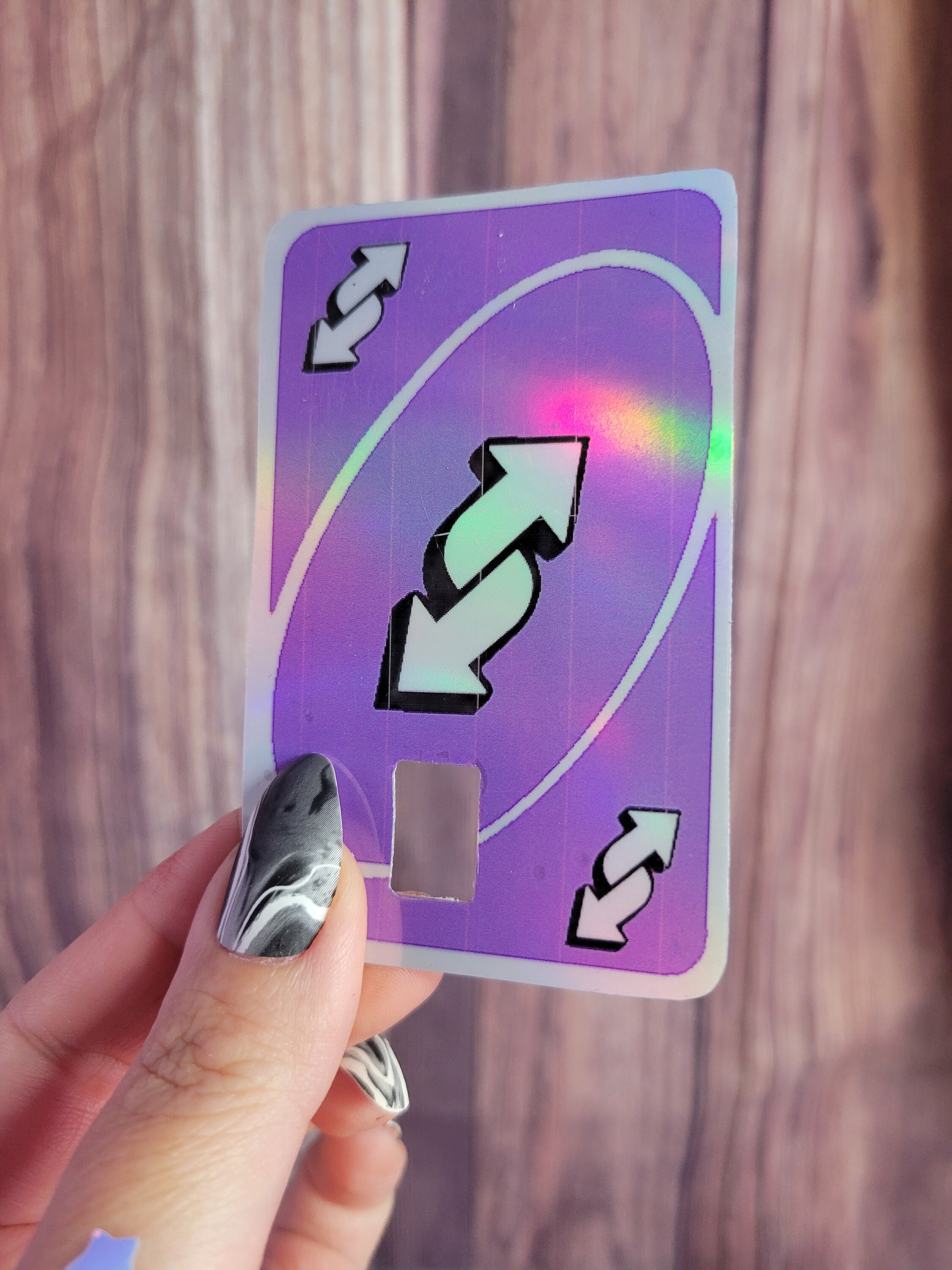 Holographic Uno Reverse Debit Card Skins - Etsy