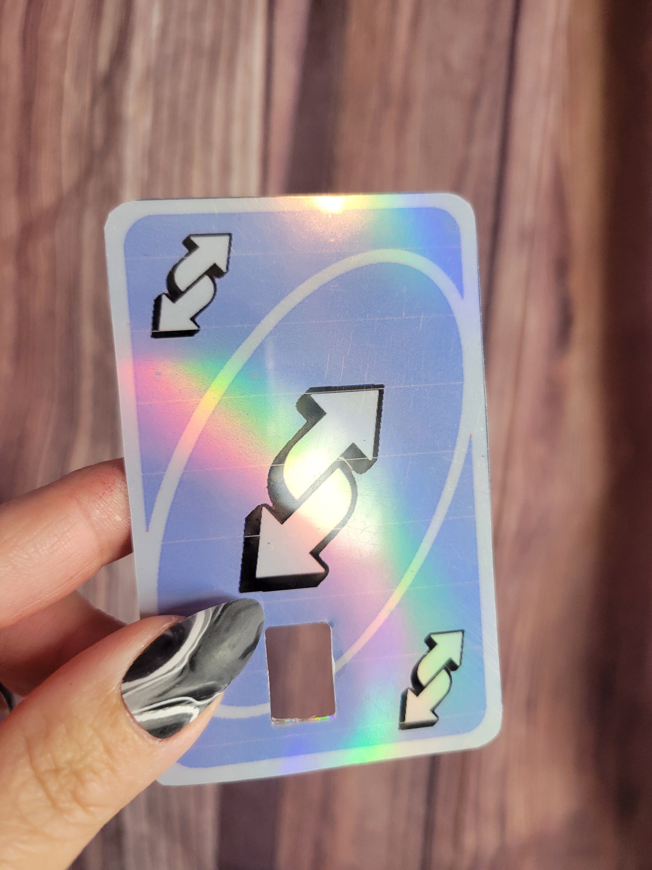 Holographic Uno Reverse Debit Card Skins - Etsy