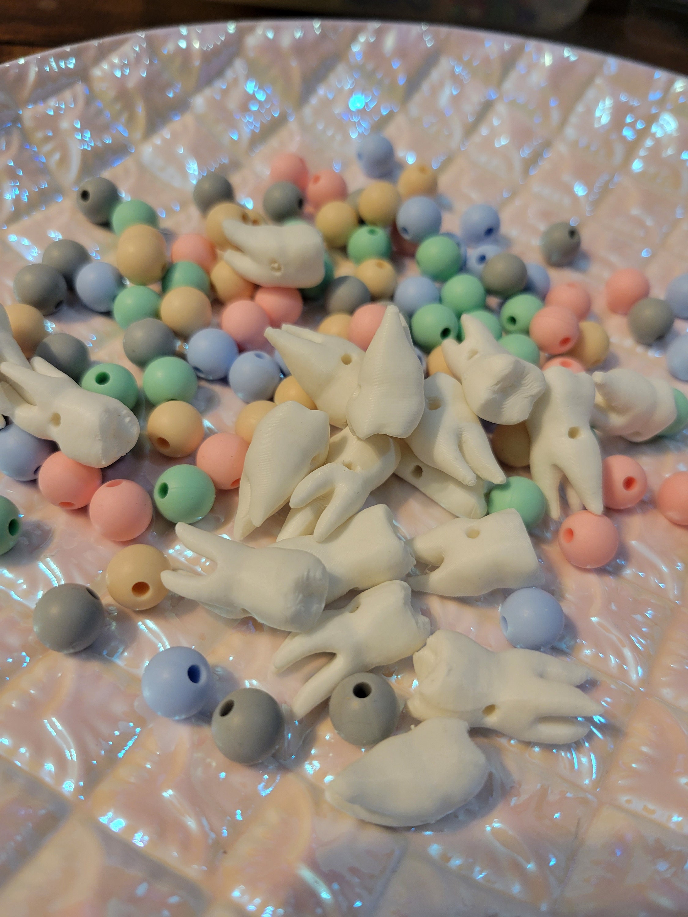 Plastic Human Teeth Bead Set Spooky 3D Printed Halloween Molar - Etsy