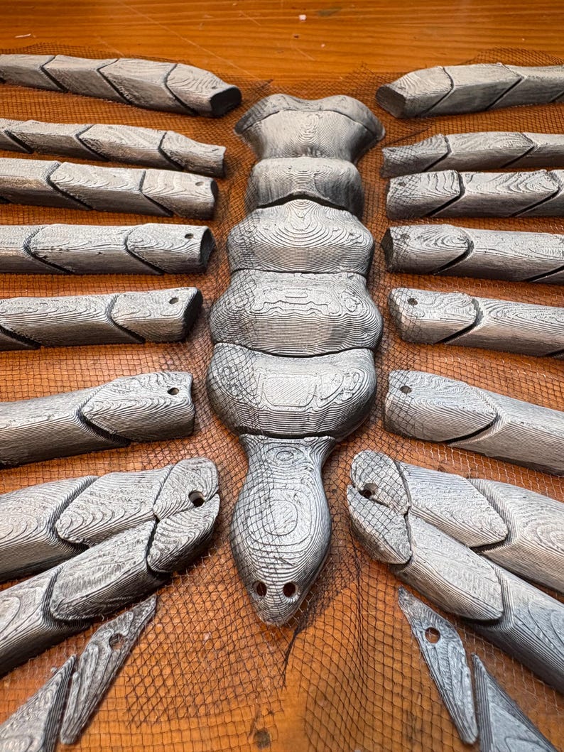 3D Printed Rib Cage & Sternum Armor - Grey Halloween Costume Cosplay ...