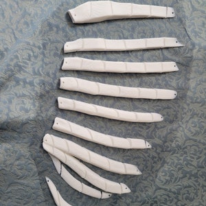 3D Rib Cage & Sternum Bones Printed White Balck Mesh Halloween Costume ...