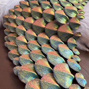 3D Mermaid or Merman Triangle Panel PLA Filament Printed Scales on Mesh ...