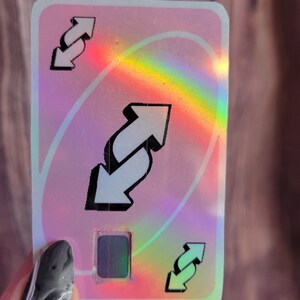Holographic Uno Reverse Debit Card Skins - Etsy