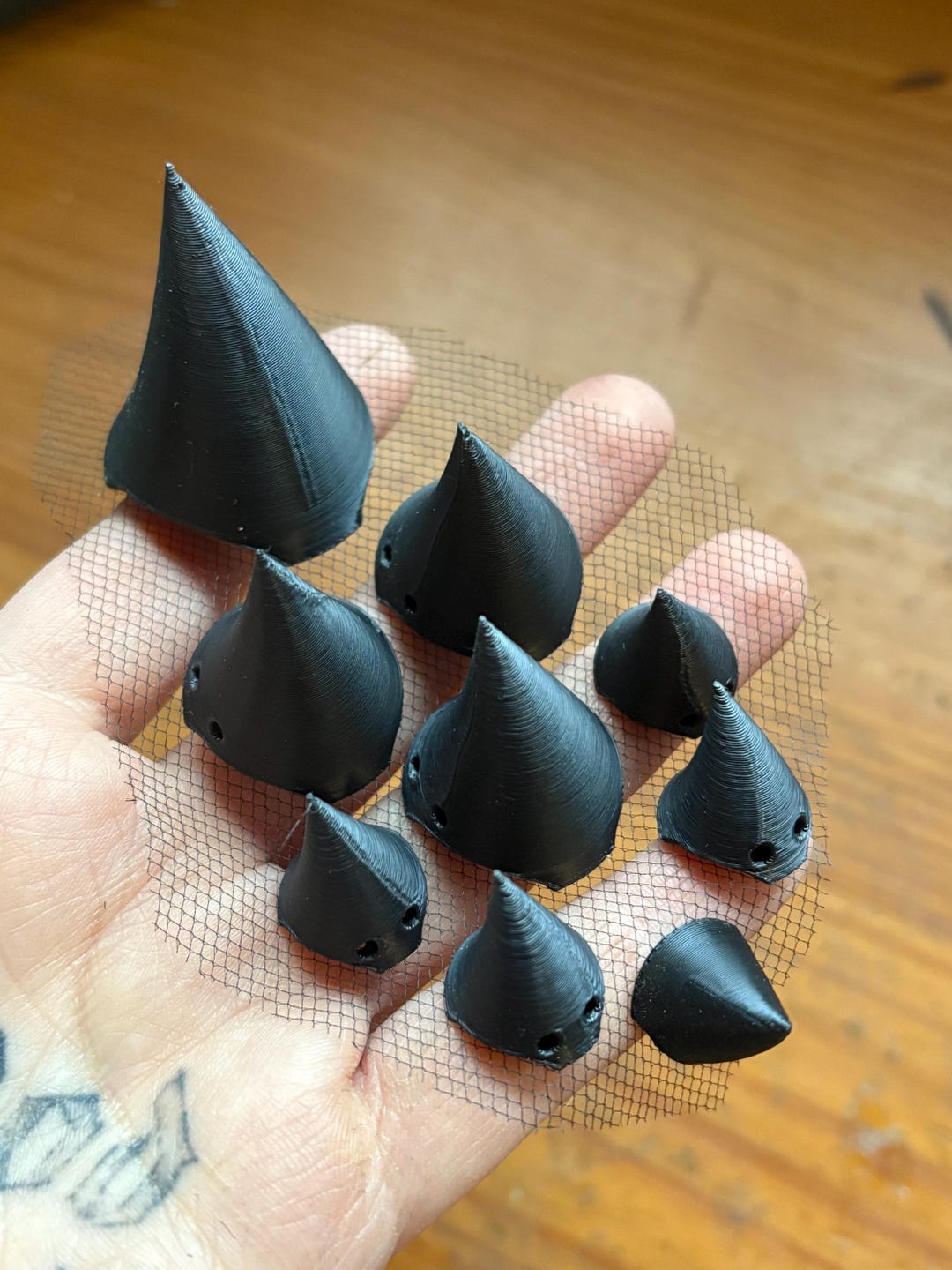 3D Printed Black or Gold Armor Spike Patch Set Cosplay Accessories - Etsy