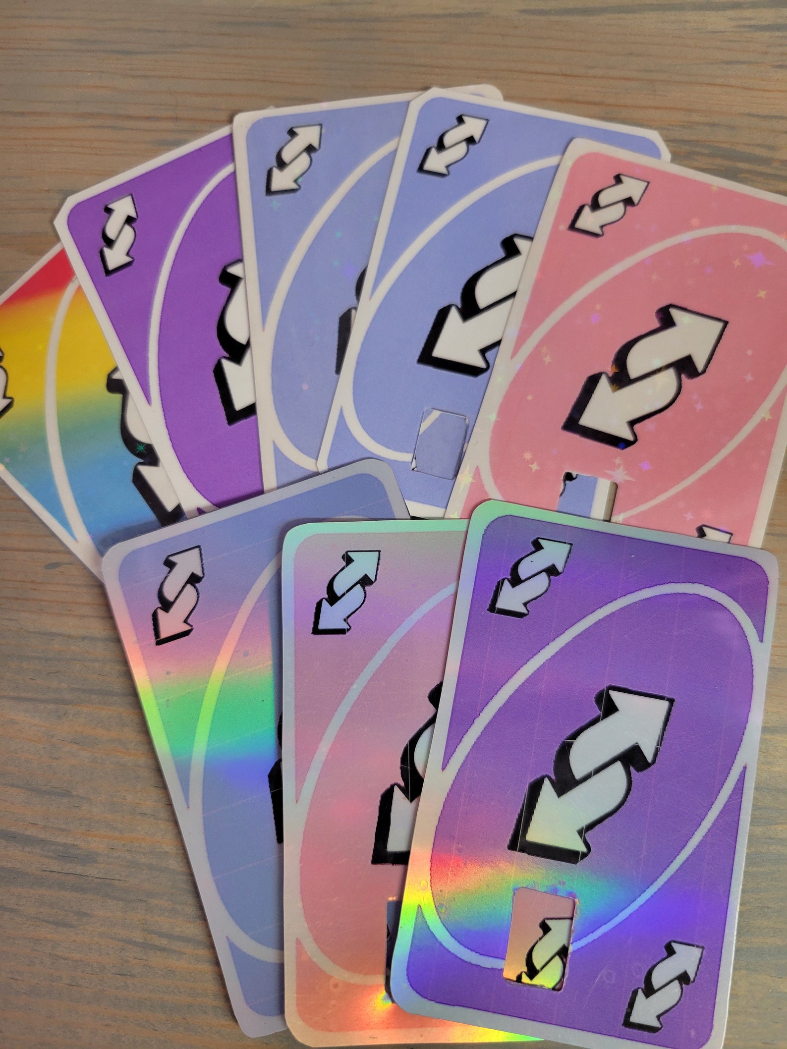 Holographic Uno Reverse Debit Card Skins - Etsy